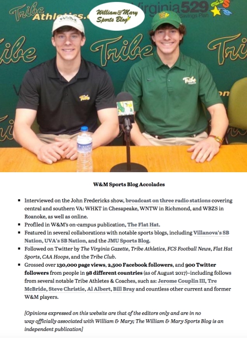 Roll Damn Tribe-down – The William & Mary Sports Blog